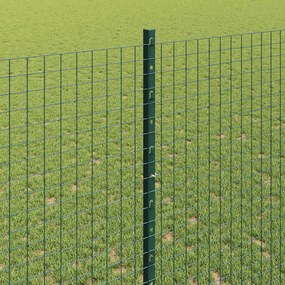 Svařovaná drátěná plotovina s tyčkami 10 x 1,4 m Zelená 3336455