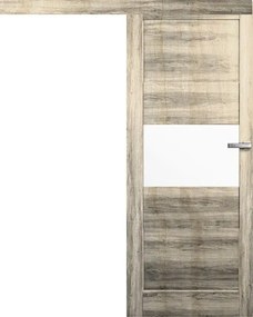posuvné interiérové dveře na stěnu vasco doors TEO model 3 Průchozí rozměr: 70 x 197 cm, Orientace dveří: Levé dveře, Dekor: Bílá