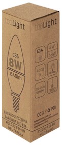 Toolight Toolight, LED žárovka E27, 8W, 640lm, 4000K neutrální bílá, RSL036, OSW-20021