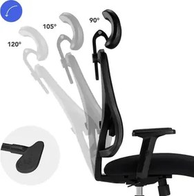 SENSE7 Tone černá / Kancelářské ergonomické křeslo / nosnost 130 kg