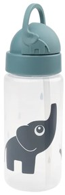 OnaDnes -20% Modrá plastová láhev s brčkem Done by Deer Elphee 350 ml