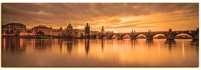 Obraz na plátně - Karlův most - panoráma 5111FA (105x35 cm)