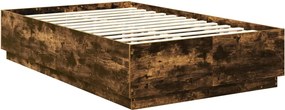 Rám postele s čelo Kouřový dub 120 x 190 cm Kompozitní dřevo 3408184