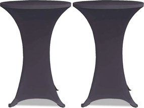 Strečový návlek na stůl 2 ks 60 cm antracitový 131428