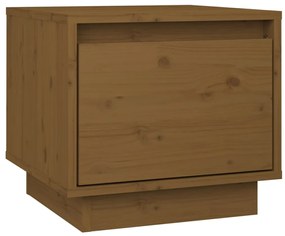 Noční stolek medově hnědý 35 x 34 x 32 cm masivní borové dřevo - Default Title