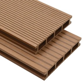 Wpc Dutá Terasová Prkna A Příslušenství 10 M² 2,2 M Teak