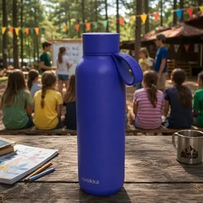 Quokka Solid modrá / Termoláhev / Nerezová / Dvouplášťová / 630 ml / S