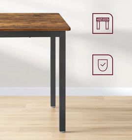 Jídelní stůl Vasagle Desry 110 cm černý/hnědý