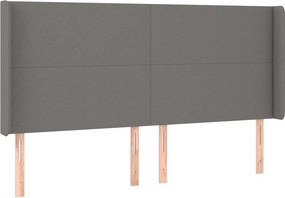 Box spring postel s matrací tmavě šedá 180x200 cm textil 3131850