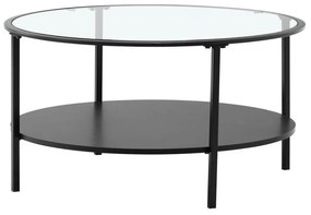 Konferenční stolek CARLAN (černá + sklo + kov). 1091524