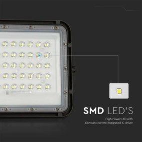 LED Venkovní solární reflektor LED/6W/3,2V IP65 4000K černá + DO