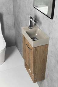 Sapho Piccolino betonové umývátko 30,8 x 10 x 17 cm baterie vlevo písková PK30014