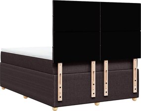 Box spring postel s matrací tmavě hnědá 140x190 cm textil 3292054