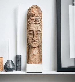 Dřevěná figurka House Doctor Mindful Natural, 36 cm | přírodní