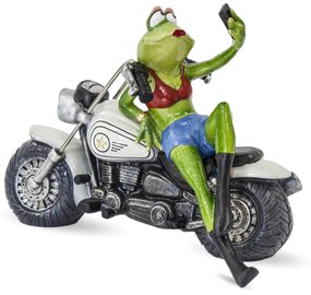 Figurka žabka na motorce 112082
