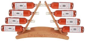 Stojan na víno 645 - Dřevěný stojan na 8 lahví vína