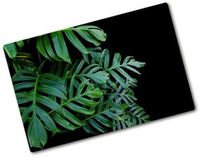 Wallmuralia Deska na krájení skleněná Monstera 80x52 cm