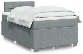 Box spring postel s matrací světle šedá 120x190 cm textil 3289307