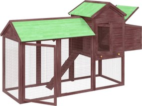 Kurník moka 193 x 65 x 117 cm masivní borové dřevo 172234