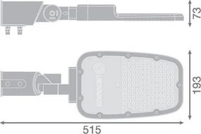 Svítidlo veřejného osvětlení LEDVANCE STREETLIGHT AREA SMALL RV20ST LED 65W/730 3000K 8450lm