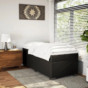 Box spring postel s matrací černá 100x200 cm umělá kůže 3285197