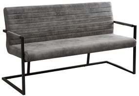 Noble Home Lavice IMPERUS, 160x88x63 cm, Šedá