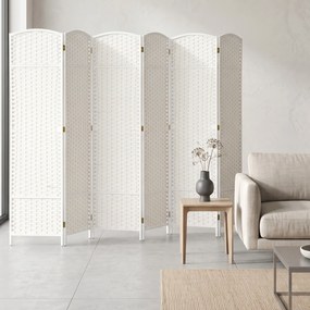 HOMCOM 6-panelový rozdělovač místností 240x170 cm skládací dělicí stěna pro obývací pokoj, ložnici a kancelář