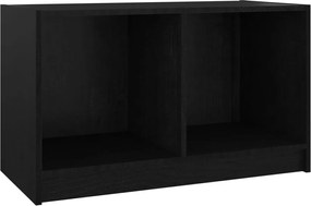 vidaXL TV stolek 70 x 33 x 42 cm masivní borové dřevo [809946] Barva: Černá