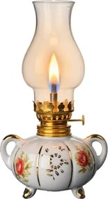 BRILAGI - Petrolejová lampa MERLIN bílá/zlatá