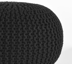 LABEL51 pletený puf GEBREID černý M Color: Black SH-24.062