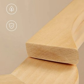 Sada dřevěných ramínek SOHO, 20 ks, přírodní hnědá SongmicsHome