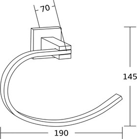 Mexen příslušenství, VANY držák na wc papír, zlatá, 7020932-50