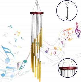 59 CM Zahradní Větrné Zvonky S Kovovými Trubkami Větrný Zvonek
