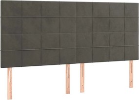 Box spring postel s matrací tmavě šedá 180x200 cm samet 3129226
