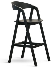 Barová židle TOWER 63cm černě lakovaná