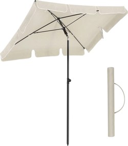 Slunečník 200 x 125 cm, UV ochrana UPF 50+, zahradní deštník, skládací