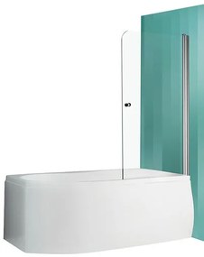 Roth Vanová zástěna TV1 80 x 140 cm oboustranně otevíratelná, sklo Transparent, profil stříbro 800 x 1400 mm 706-8000000-01-02