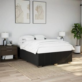Rám postele bez matrace černý 140 x 190 cm textil 3284834