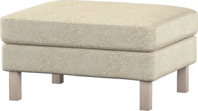 Potah na podnožku IKEA Karlstad barva béžová látka lesklé, pletený vzor, vzorované