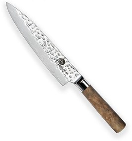 Gyuto / Chef 8" (200mm) Dellinger Tsuchime Professional Damascus Birchwood Hand Made