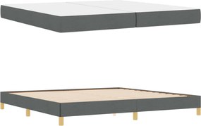 Postel s boxspringem s matrací Tmavě šedá 200 x 200 cm textil 3398592