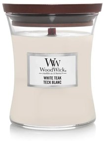 WoodWick - vonná svíčka White Teak (Bílý teak) 275g
