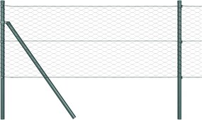 Hexagonální kotvení plotu 50 x 0,6 m Ocel potažená PVC Šedá 3352843