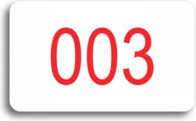 ACCEPT Číslo na dveře - typ 08 (50x30mm) - bílá tabulka - barevný tisk