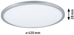 Paulmann 71019 Atria Shine, matně chromové stropní svítidlo s korónou RGBW, 20W LED 4000K, průměr 42cm, dálkové ovládání