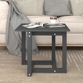 822174 vidaXL Konferenční stolek šedý 50 x 50 x 45 cm masivní borové dřevo