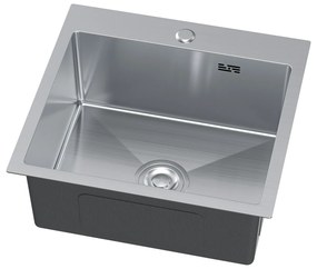 Erga HD, 1-komorový ocelový dřez 480x450x210 mm, ocelová, ERG-MLS-HD4845