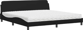 Postel s matrací Dover černá 200 x 200 cm umělá kůže 3208477