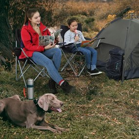 Kempingové židle ROVER, set 2ks, černá SongmicsHome
