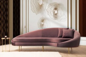 Designová 3-místná sedačka Zeena 255 cm tmavěrůžová - pravá